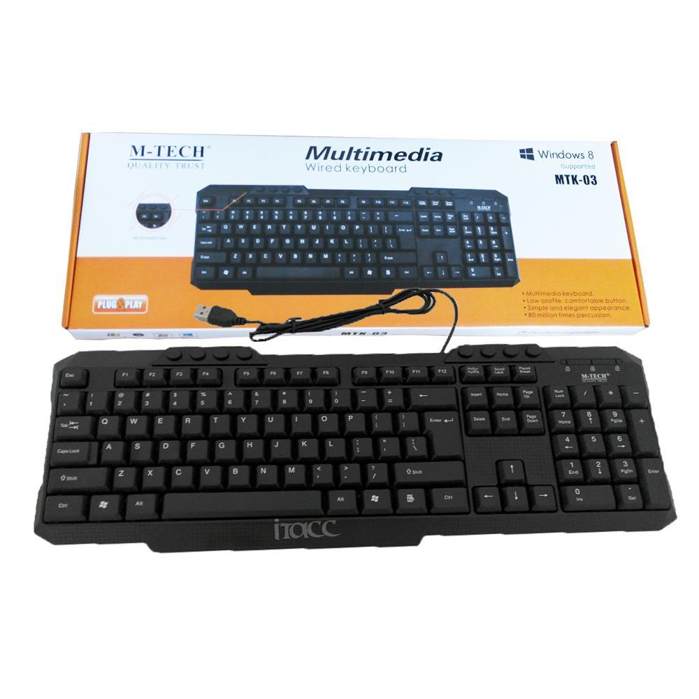 M-tech Keyboard Komputer PC Laptop Multimedia Fullsize MTK-03 | Lazada ...