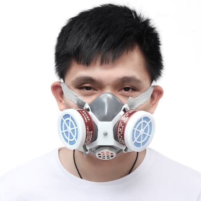 Masker Gas Respirator Half Face Laboratorium Mask Spray Paint Mask Anti ...