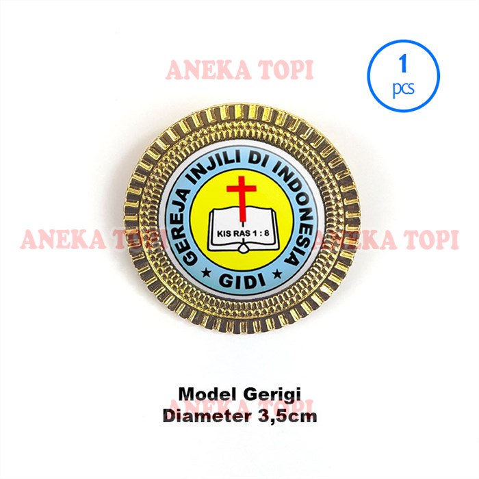 Pin GIDI Indonesia Bros Logo Gereja Injili di Indonesia Lapis Resin ...