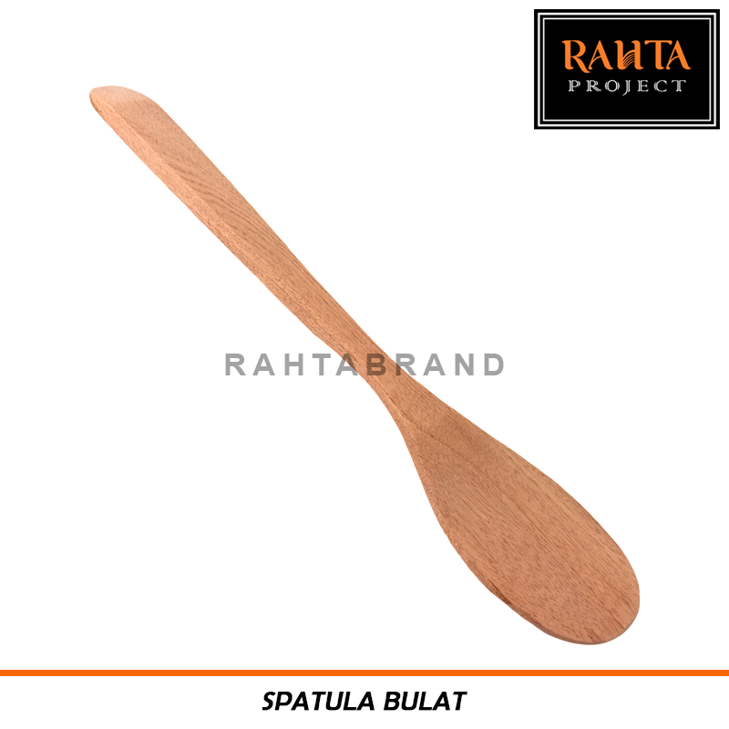KT33-Rahta Spatula Bulat/Sodet Kayu tahan panas/Spatula kayu Sendok ...