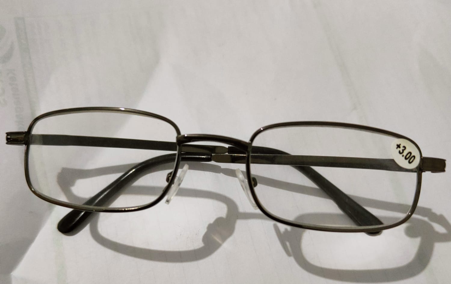 Kaca mata Baca Frame Besi ukuran +0.25- +4.00 (Bonus Kain Pembersih ...