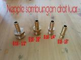 Nepple Selang Drat Luar / Sambungan Selang Drat Luar / Nepple 5/16 - 1/ ...