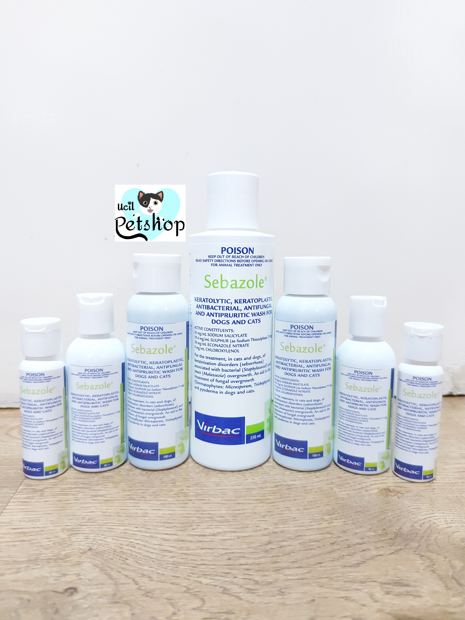 Virbac SEBAZOLE Shampoo Shampo Kucing Anjing Anti Jamur Bakteri Repack ...