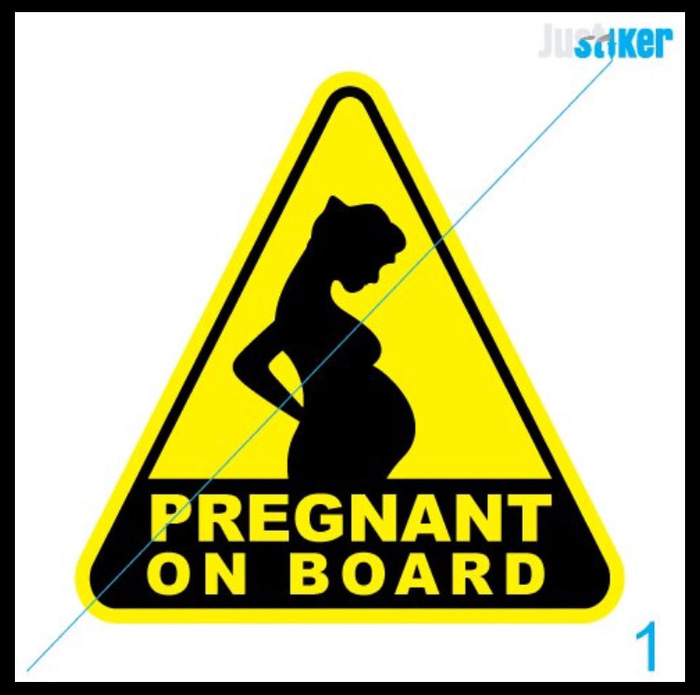 Sticker Sign Pregnant On Board 12x12cm, Penanda Ibu Hamil, Sticker Ibu ...