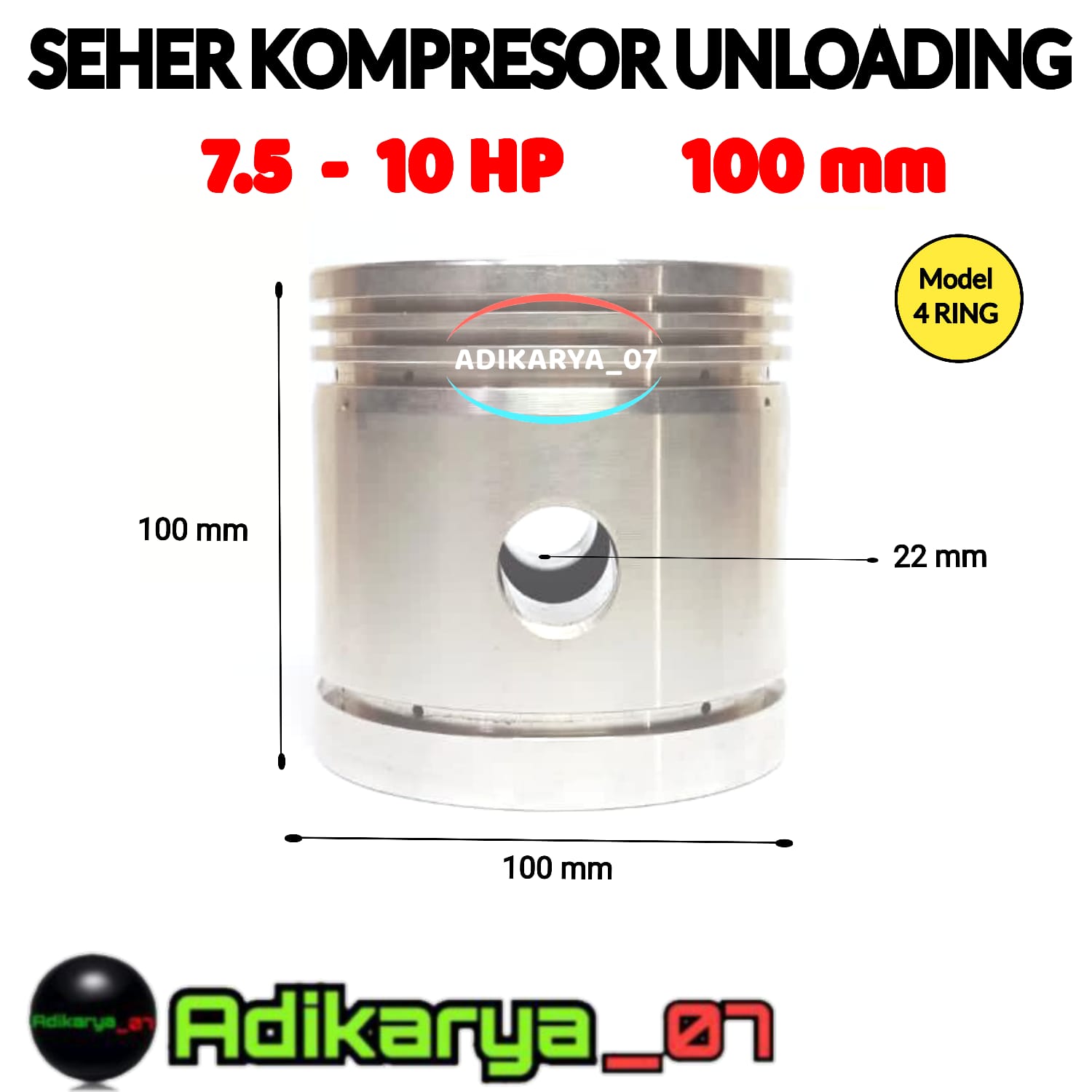 Piston seher kompresor 100mm ONLY piston kompresor angin seher ...