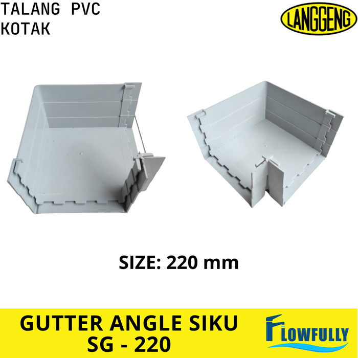 BELOKAN TALANG SG 220 LANGGENG KOTAK SQUARE GUTTER ANGLE SIKU | Lazada ...