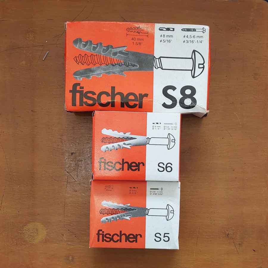 Fischer Plastik Lubang Dinding Fisher Dus Viser Baut Skrup Tembok 100 ...