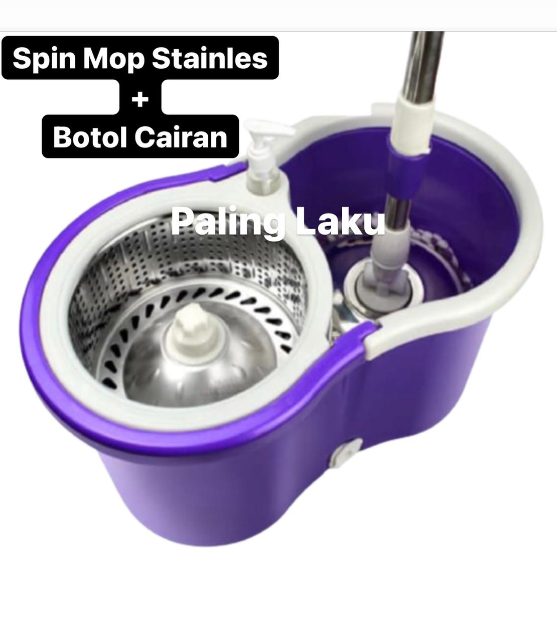 Spin Mop Stainless + botol cairan - Random color | Lazada Indonesia