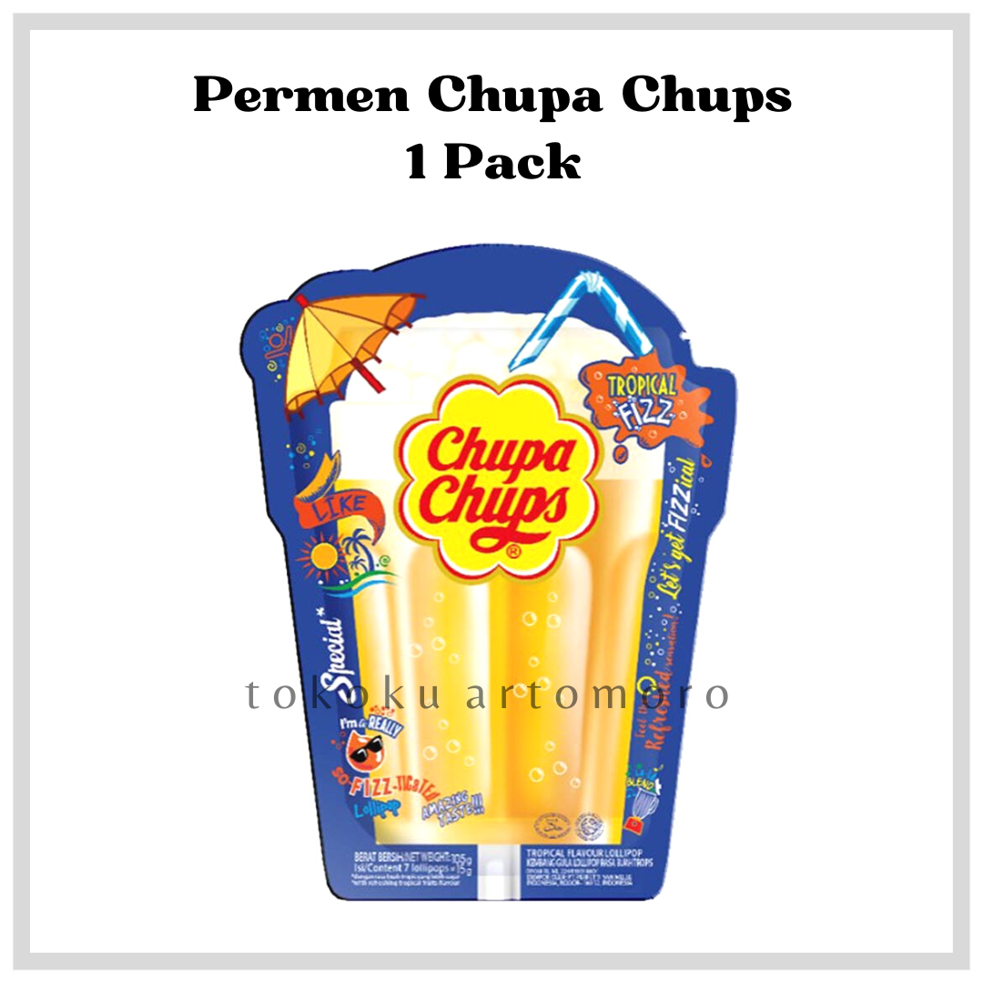 Permen Chupa Chups Tropical Fizz Kemasan 75 gr - Permen Chupa Chup ...