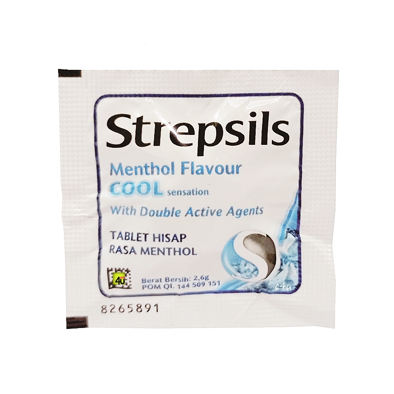 Strepsils - Tablet Hisap MENTHOL Flavour Pelega Tenggorokan - 1 butir ...