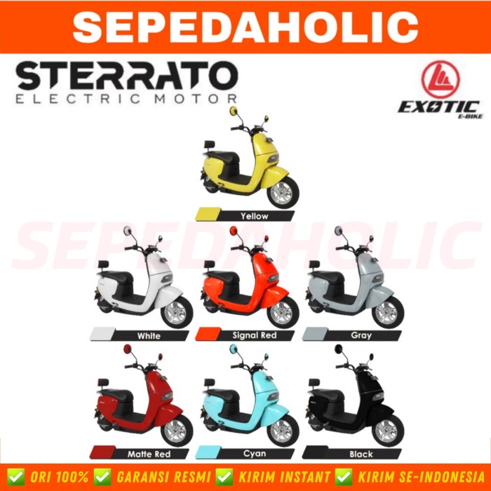 Sepeda Motor Listrik EXOTIC STERRATO 800 Watt Electric By Pacific ...
