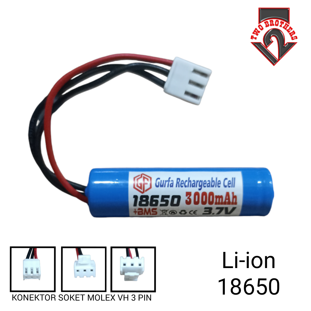 Baterai UNIVERSAL / Baterai EDC / Elektronik Lainnya1X 18650 3000mAh 3 ...