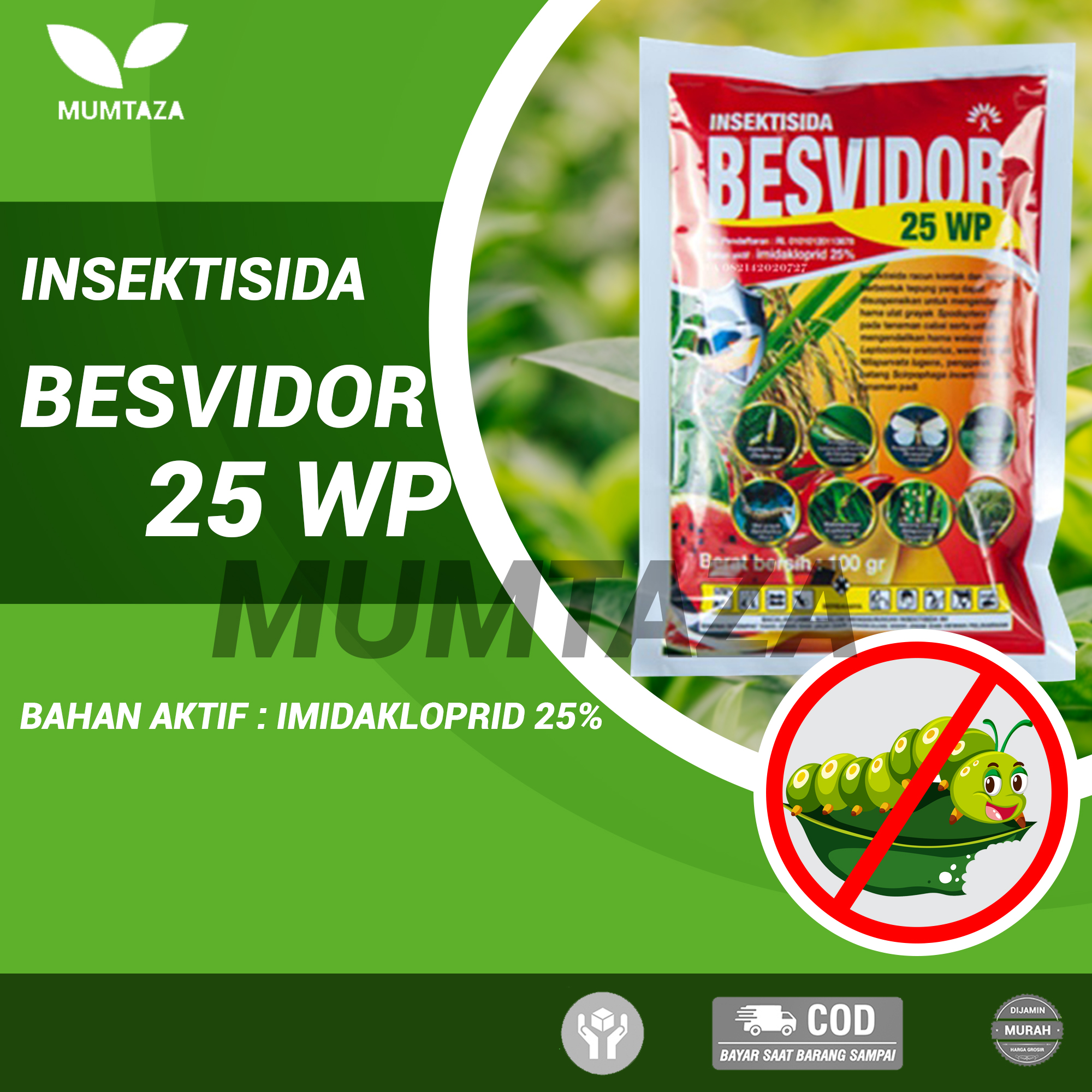 INSEKTISIDA BESVIDOR 25 WP 100 GRAM OBAT ULAT | Lazada Indonesia