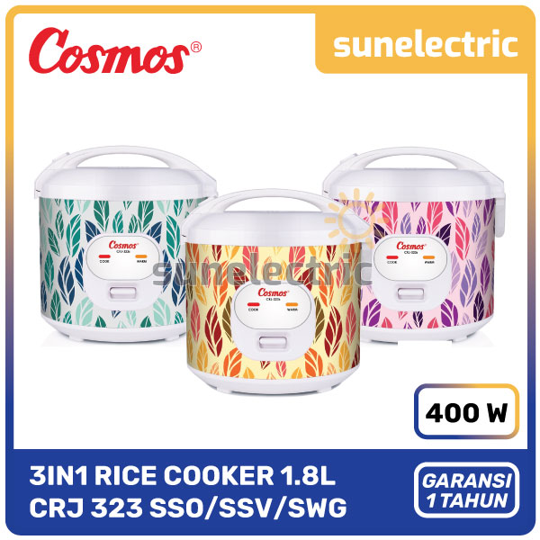 Cosmos CRJ-323 S Rice Cooker 3in1 Magic Com (1.8 Liter) CRJ 323 S ...