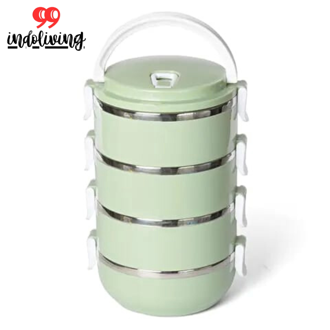 Rantang 4 Susun Warna Lunch Box Stainless Steel | Lazada Indonesia