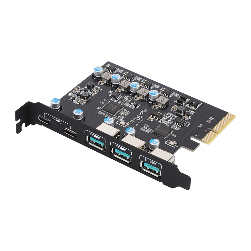 PCIe to USB 3.2 Gen 2 Card with 20Gbps Bandwidth 5-Port (3X USB-A -2X ...