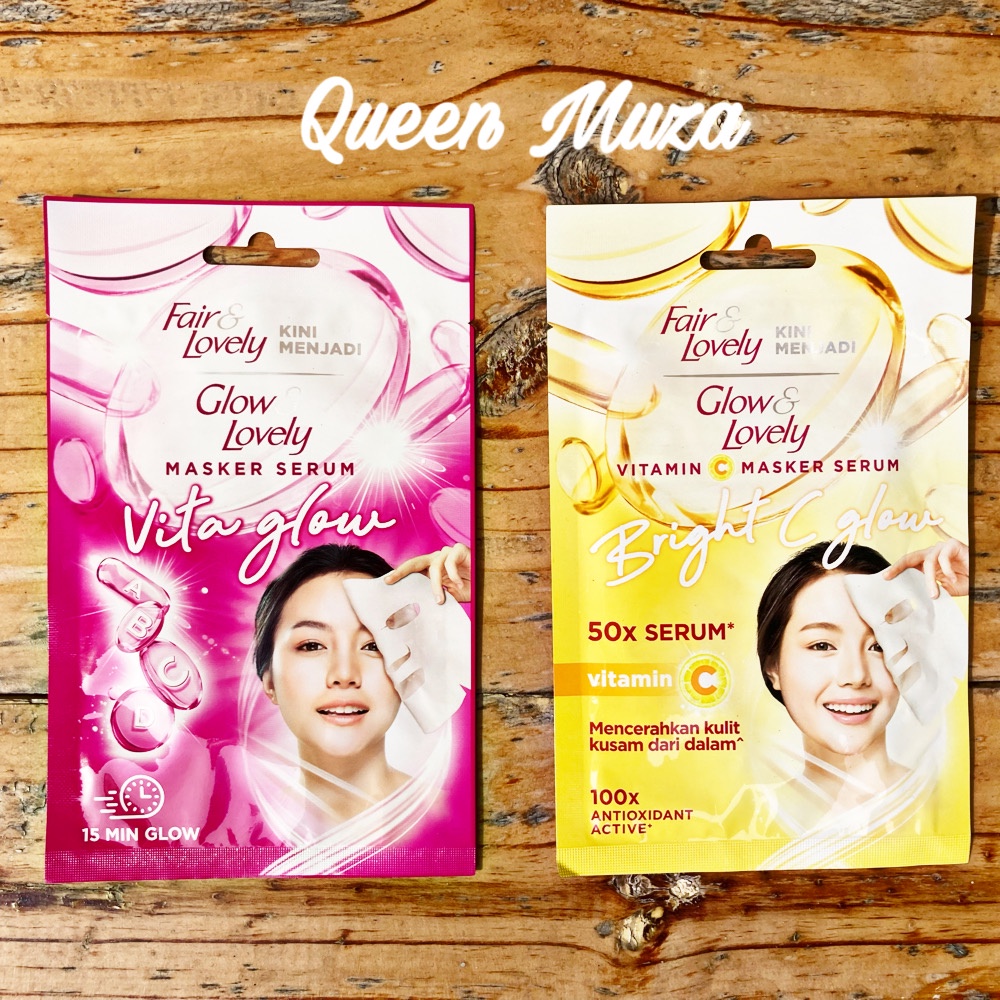 Masker Serum Fair and Lovely Vita Glow & Bright C Glow Multi Vitamin 20 gr 20gr 20g Multivitamin ...