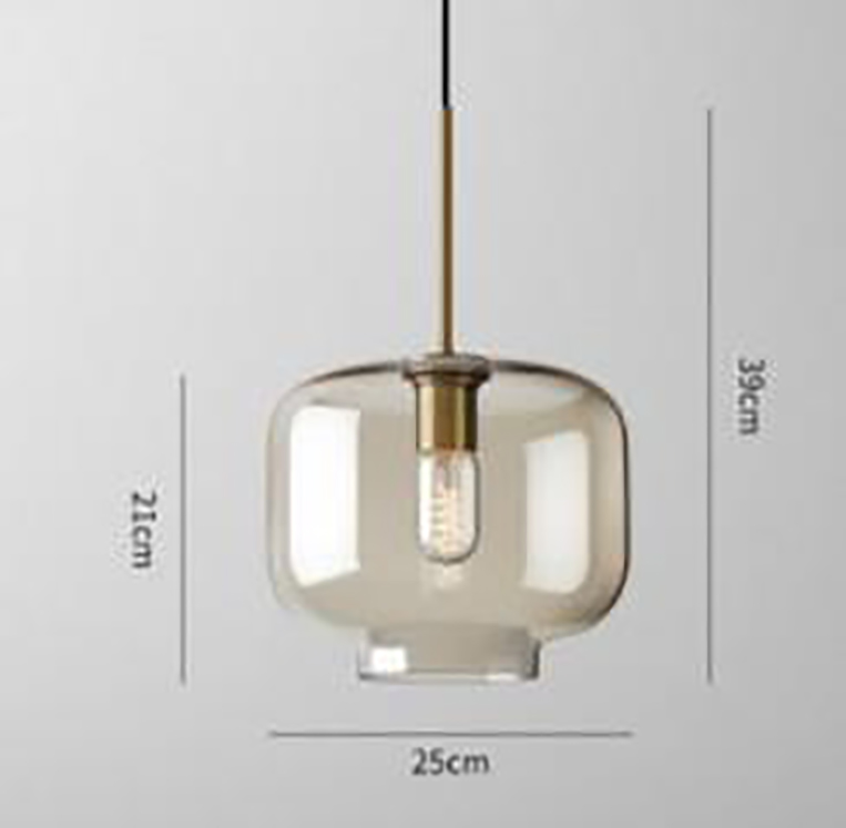 LAMPU GANTUNG HIAS KACA PENDANT LIGHT MODERN MINIMALIS INDUSTRIAL ...