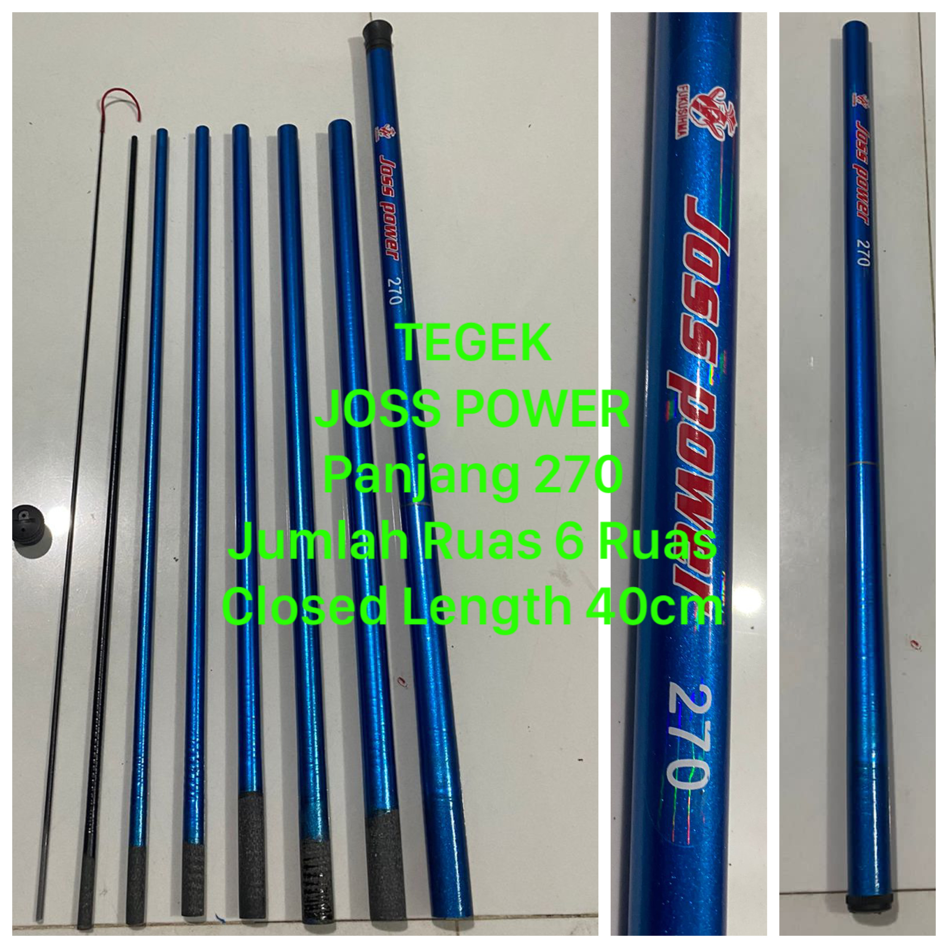 Tegek Ruas Pendek 40 cm Fukushima Joss Power 270 cm Material Fiber ...