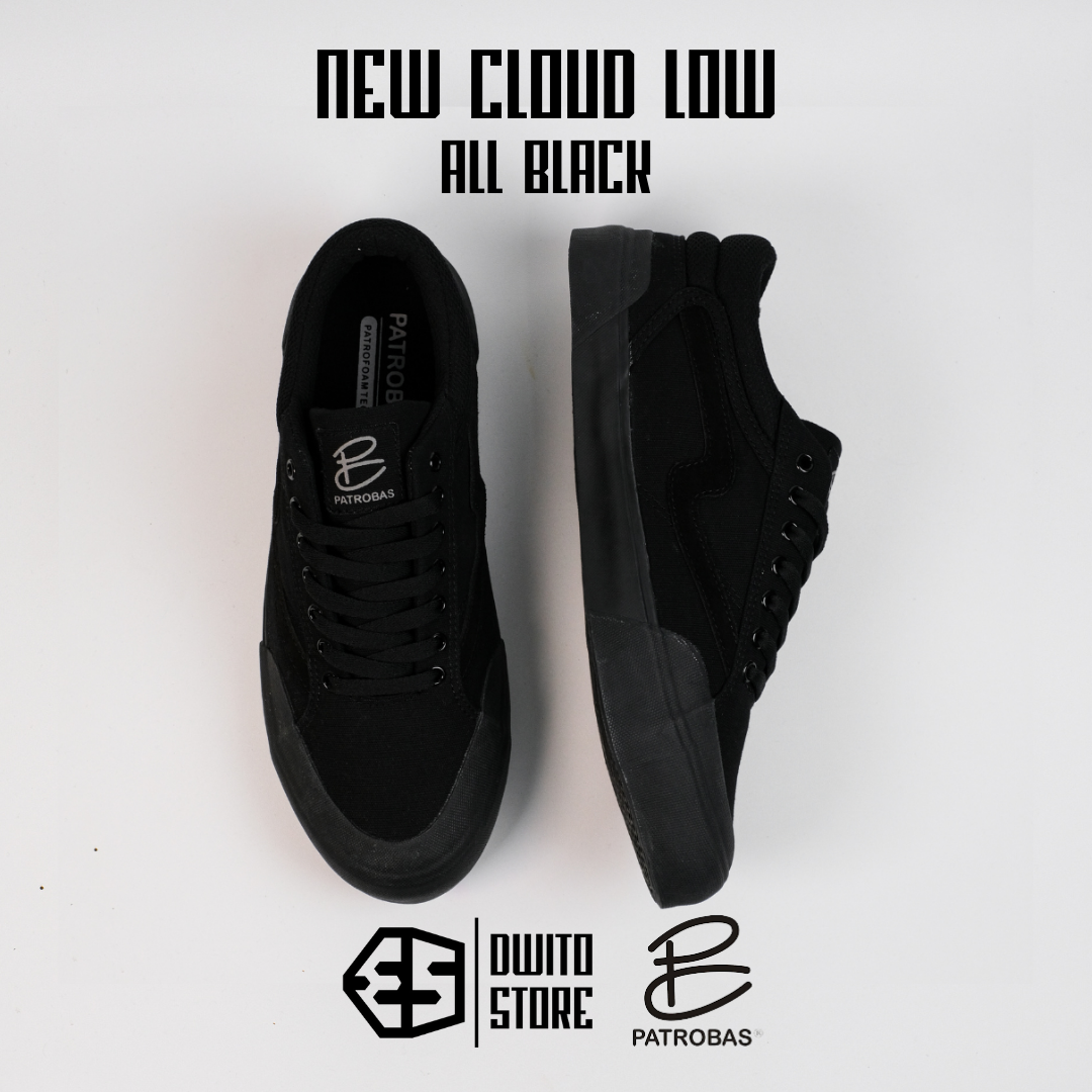 SEPATU PATROBAS CLOUD LOW - ALL BLACK | Lazada Indonesia