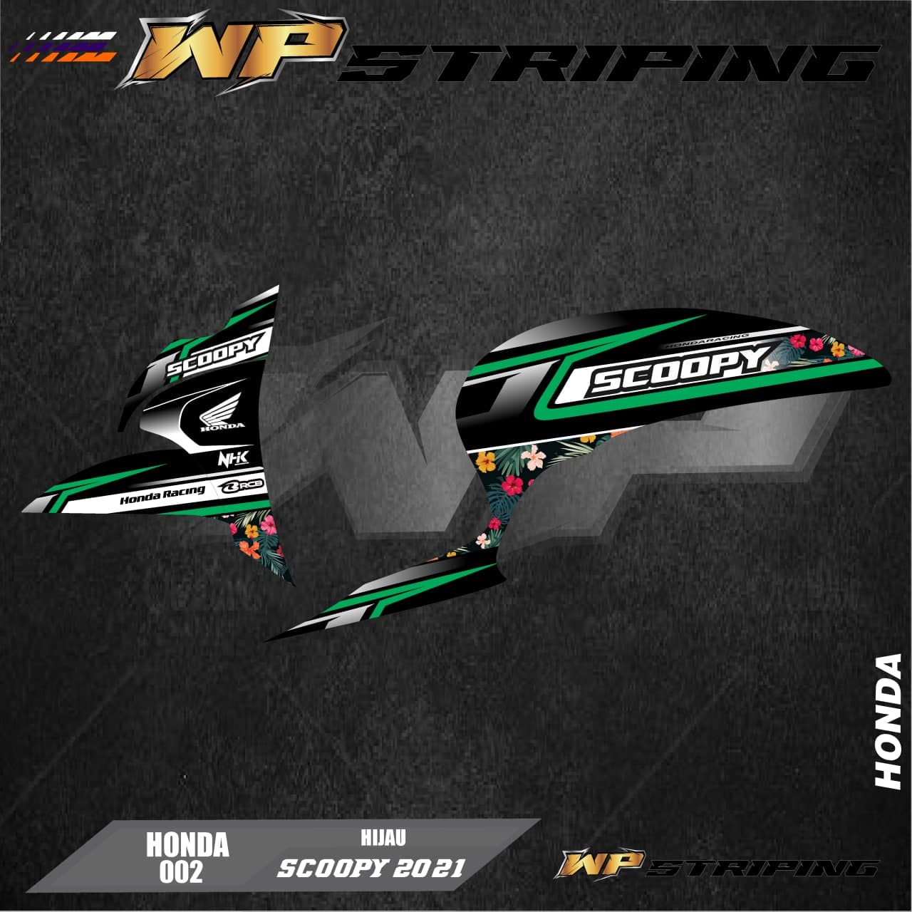 STIKER STRIPING SCOOPY NEW 2021 / STICKER VARIASI LIST SKOTLET MOTOR ...