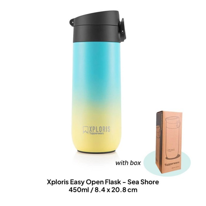 TUPPERWARE Xploris Easy Open Flask Botol Termos | Lazada Indonesia