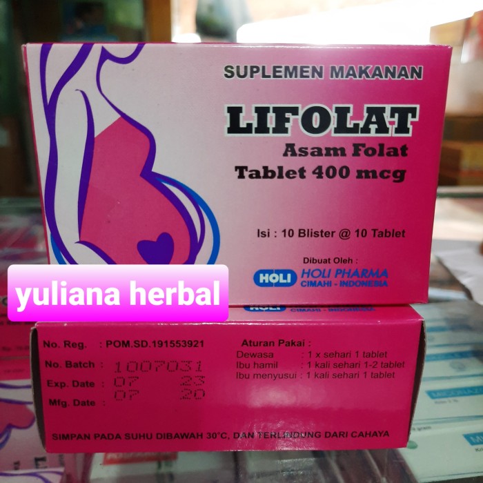 LIFOLAT ORIGINAL . asam folat original isi 100tablet | Lazada Indonesia