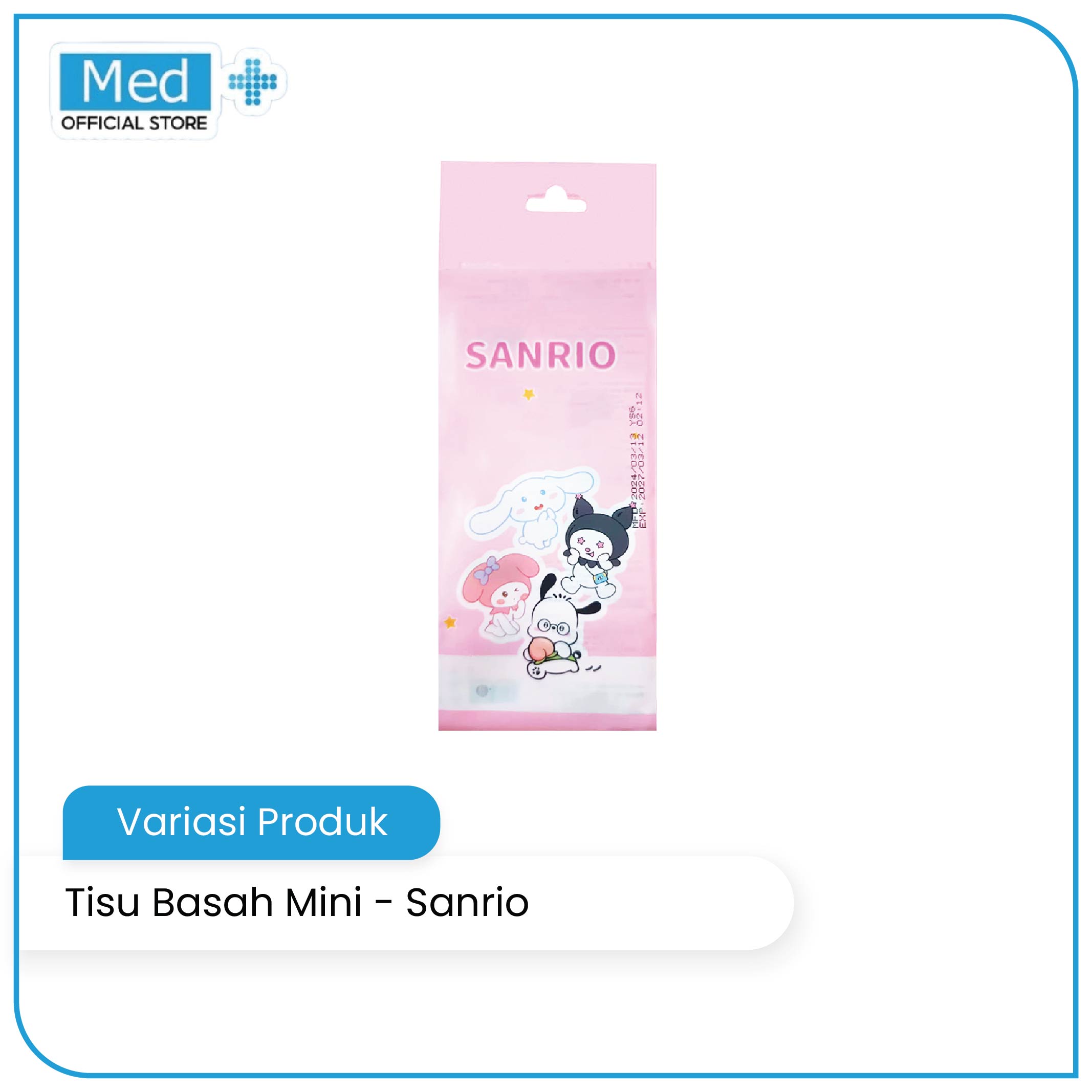 Med+ Tissue Basah Mini / Tissue Karakter 1 Pcs isi 8 Lembar | Lazada ...