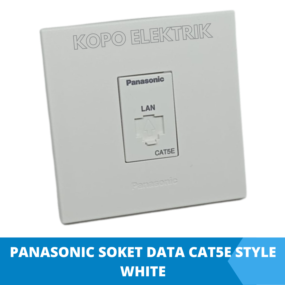 Panasonic Outlet Data CAT5E Tanam Inbow Style White Minimalis | Lazada ...