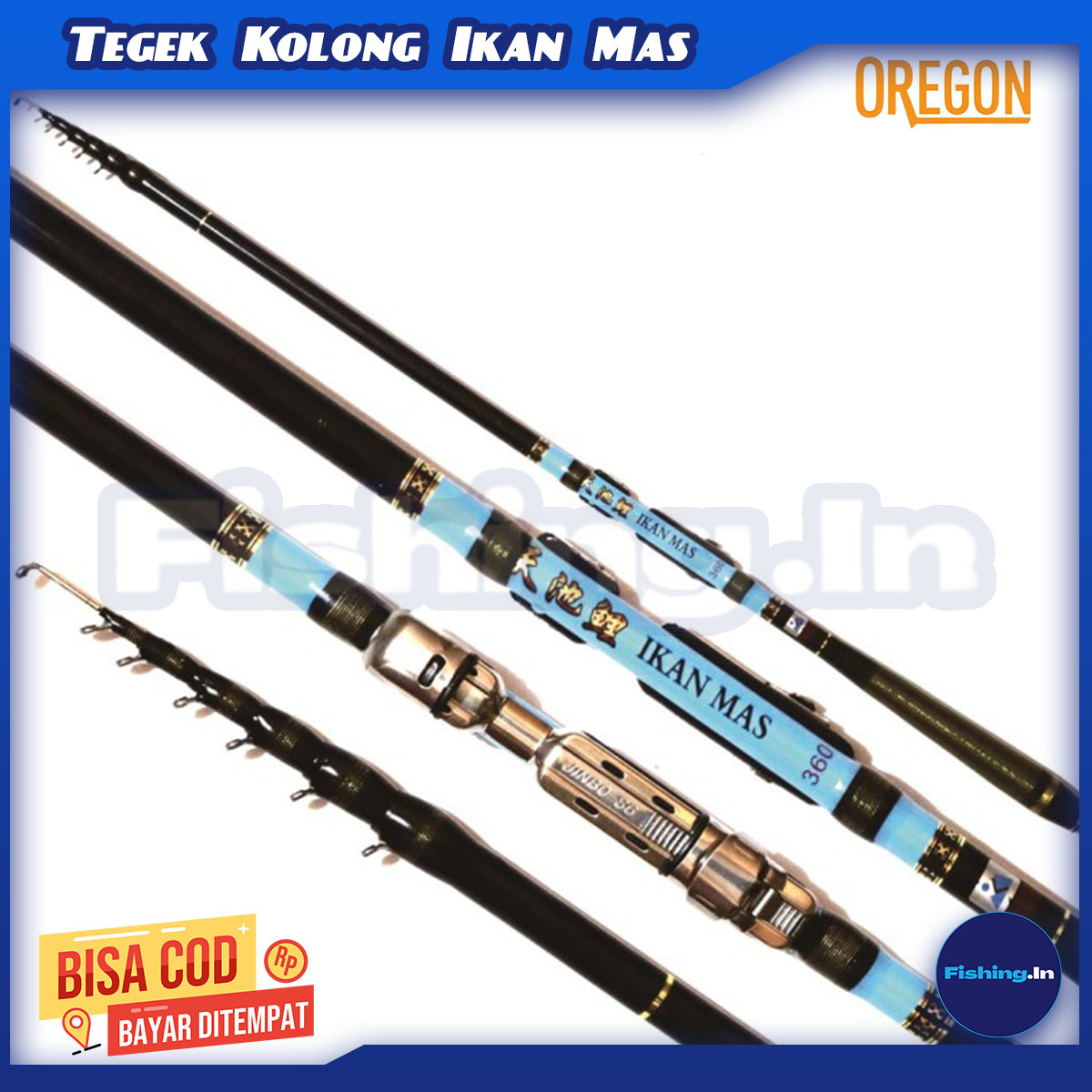 Joran tegek oregon ikan mas set kolong siap pakai | Lazada Indonesia