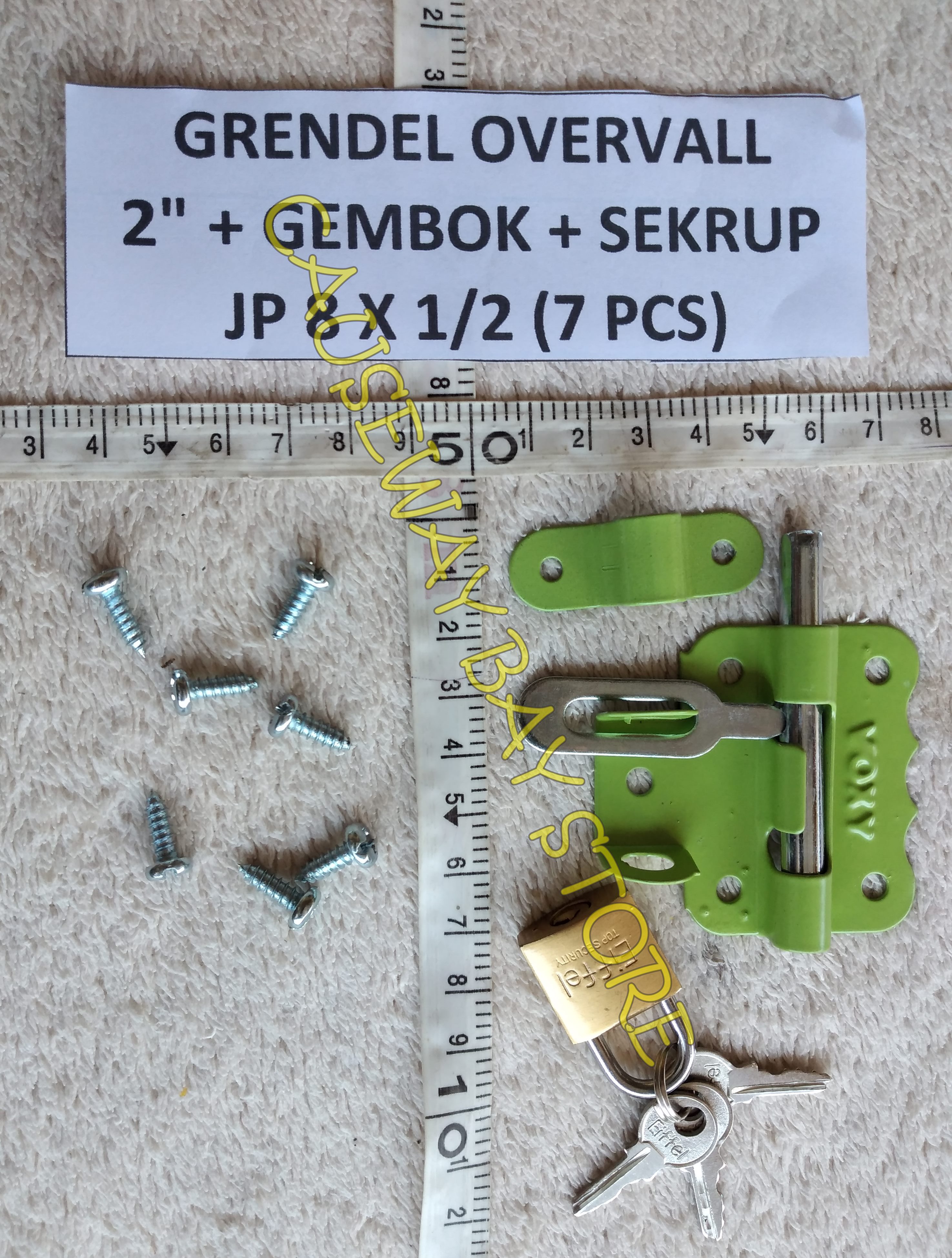 GRENDEL OVERVALL 2 INCH VOXY + GEMBOK + SKRUP JP 8x1/2 | Lazada Indonesia