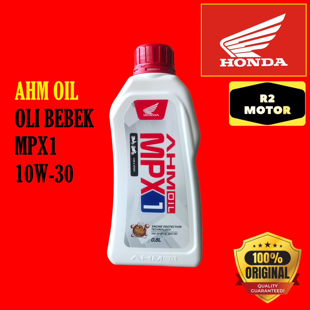 OLI MESIN MOTOR BEBEK HONDA AHM MPX1 10W 30 0.8L 800ML SUPRA REVO BLADE ...