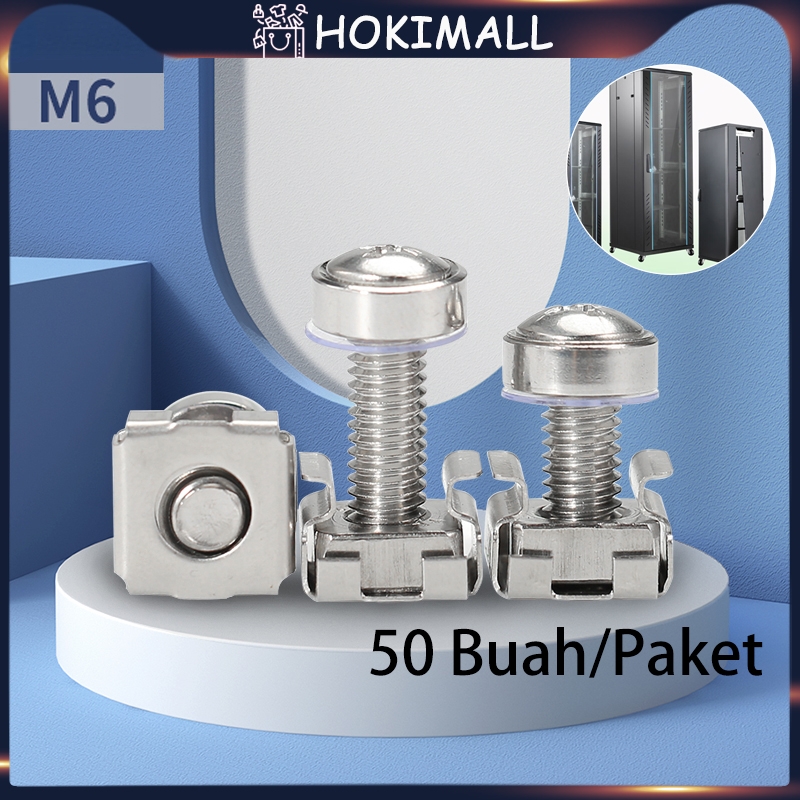 50PCS M6 Baut Dan Mur Hard Case/Mur Baut Hardcase/Mur Baut Lis Besi ...