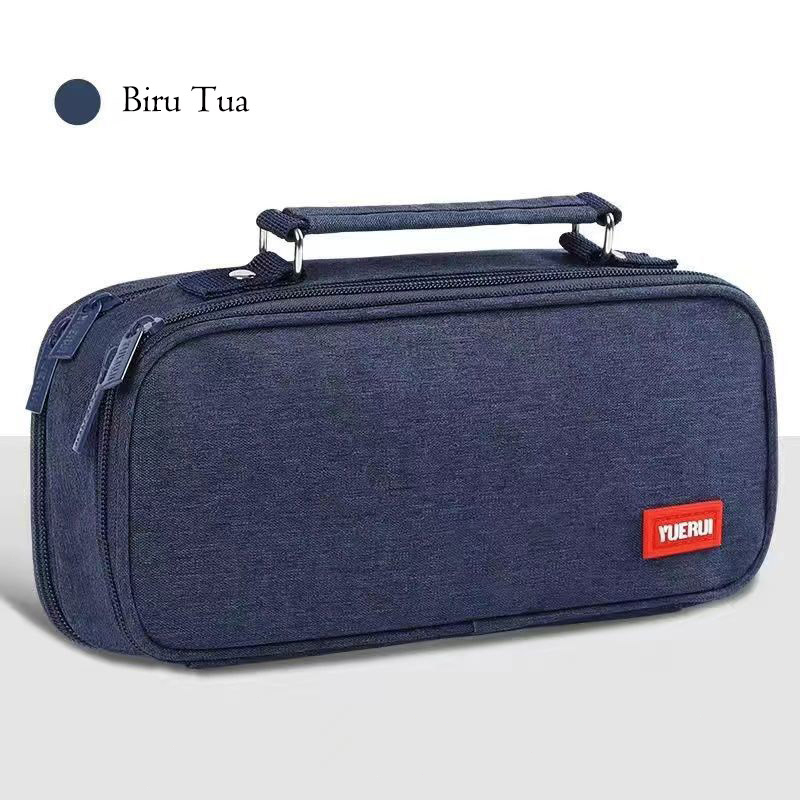 Tempat Pensil Ritsleting Kapasitas Besar Kotak Pensil Lima Lapis Alat ...