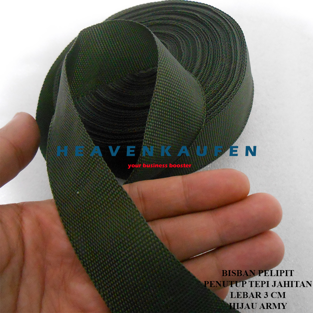 Bisban Pelipit Webbing PCR Penutup Tepi Jahitan Sangat Tipis Lebar 3 cm ...