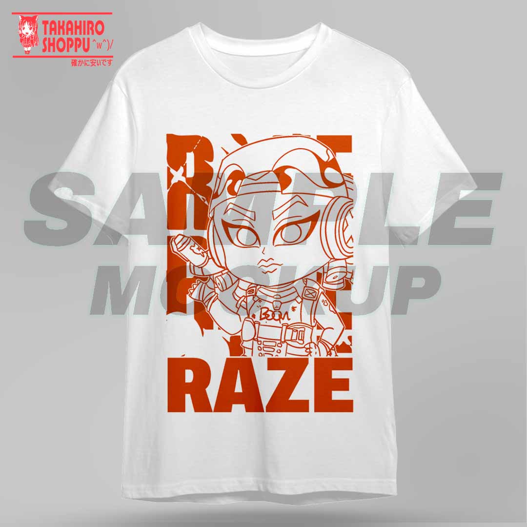 Baju Kaos Anime VALORANT CHIBI OUTLINE - RAZE PRINT DTF | Lazada Indonesia