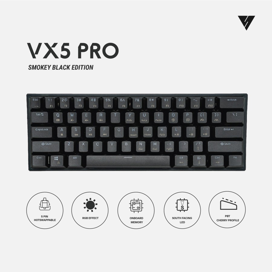 VortexSeries VX5 PRO 60% RGB Gaming Mechanical Keyboard | Lazada Indonesia