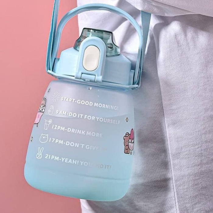Flash Sale Botol Minum Viral 1 liter botol sultan Botol kekinian real ...