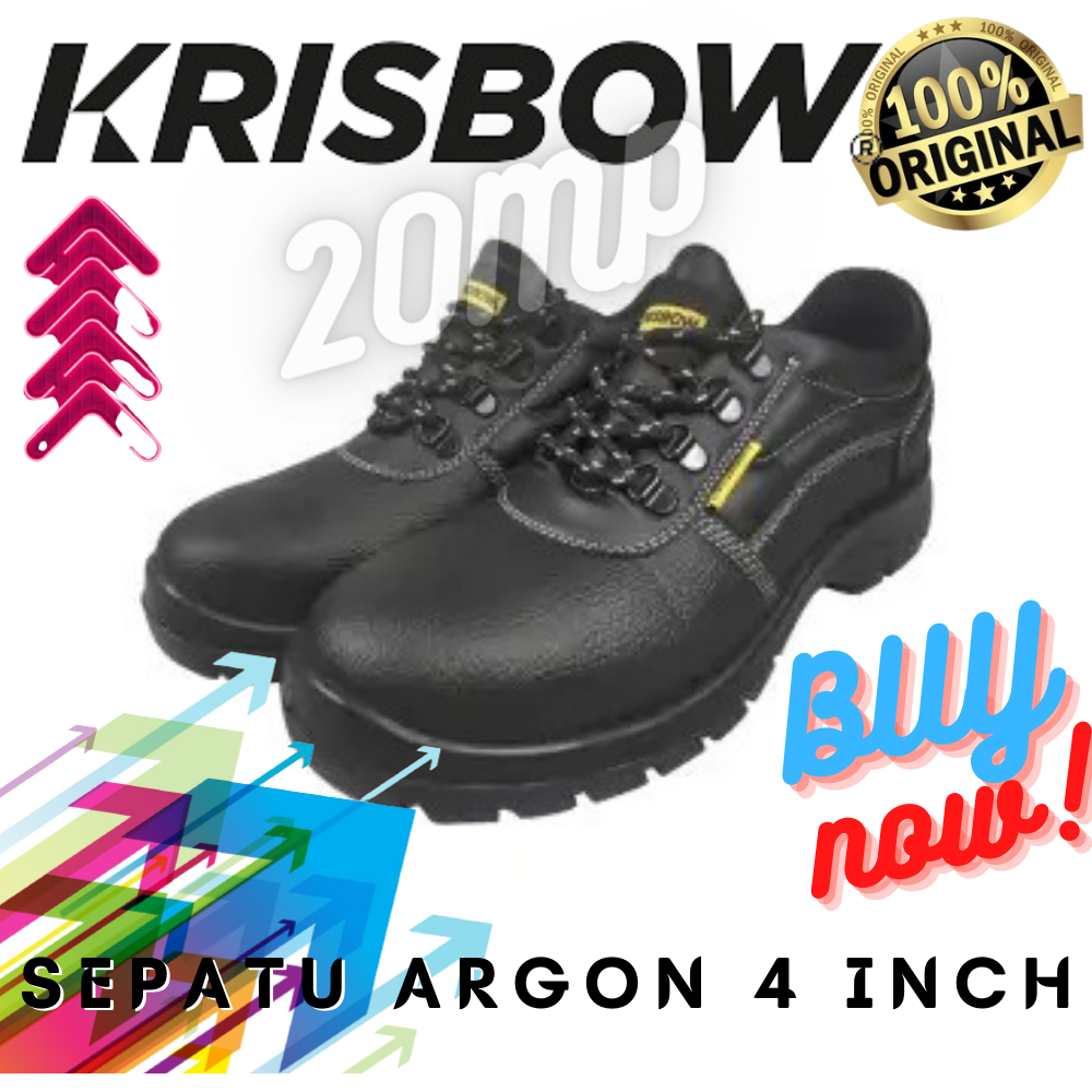 Sepatu Safety Sepatu Pengaman Argon 4 Inch Krisbow | Lazada Indonesia