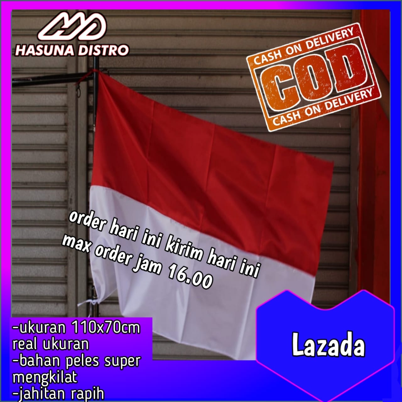 Bendera Rumah Bendera Merah Putih ukuran 110 x 70 cm | Lazada Indonesia