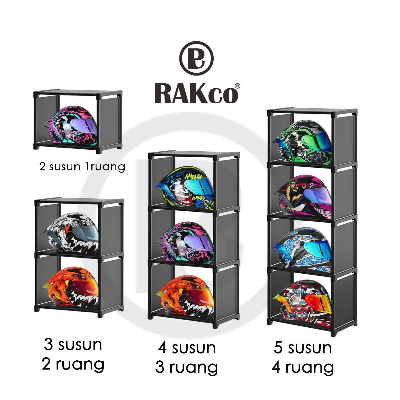 Rak HELM 5 Susun Multifungsi / Tempat Multiguna Organizer 5 Tingkat ...