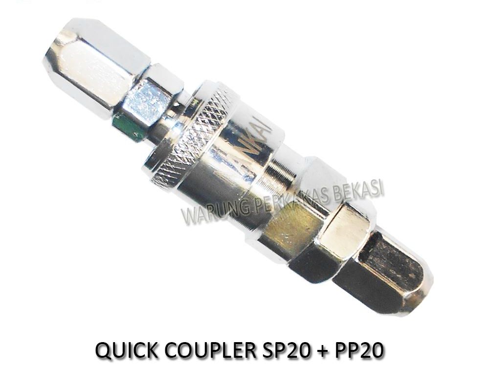 IWATools Quick Coupler Nepel Sambungan Selang Angin Kompresor SP20 Dan ...