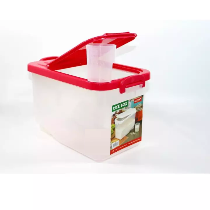 ASVITA Rice Box Dispenser Wadah Tempat Beras Anti Tumpah 5 Kg | Lazada ...