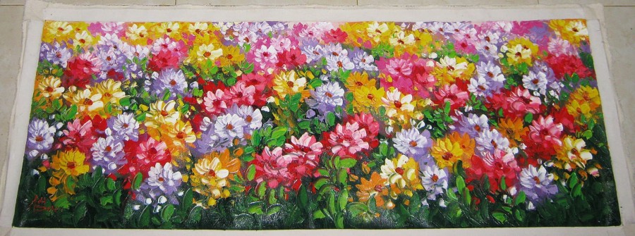 Lukisan Feng Shui Bunga Margot Pembawa Kemakmuran | Lazada Indonesia