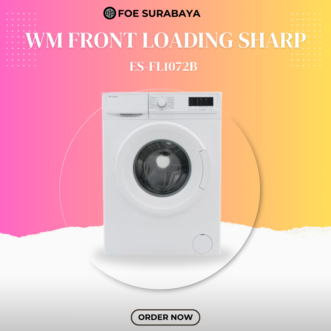 [EKS - DISPLAY] WM FRONT LOADING SHARP MESIN CUCI 1 TABUNG Type ES ...