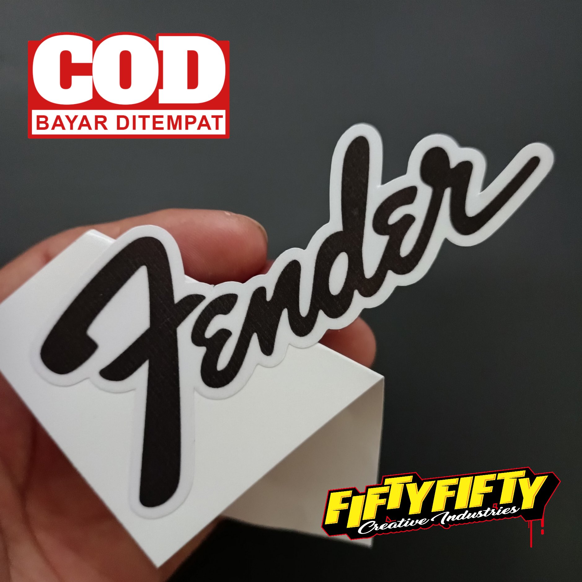 Stiker Print Cut FENDER Stiker Printing Laminasi Glossy Stiker Motor ...