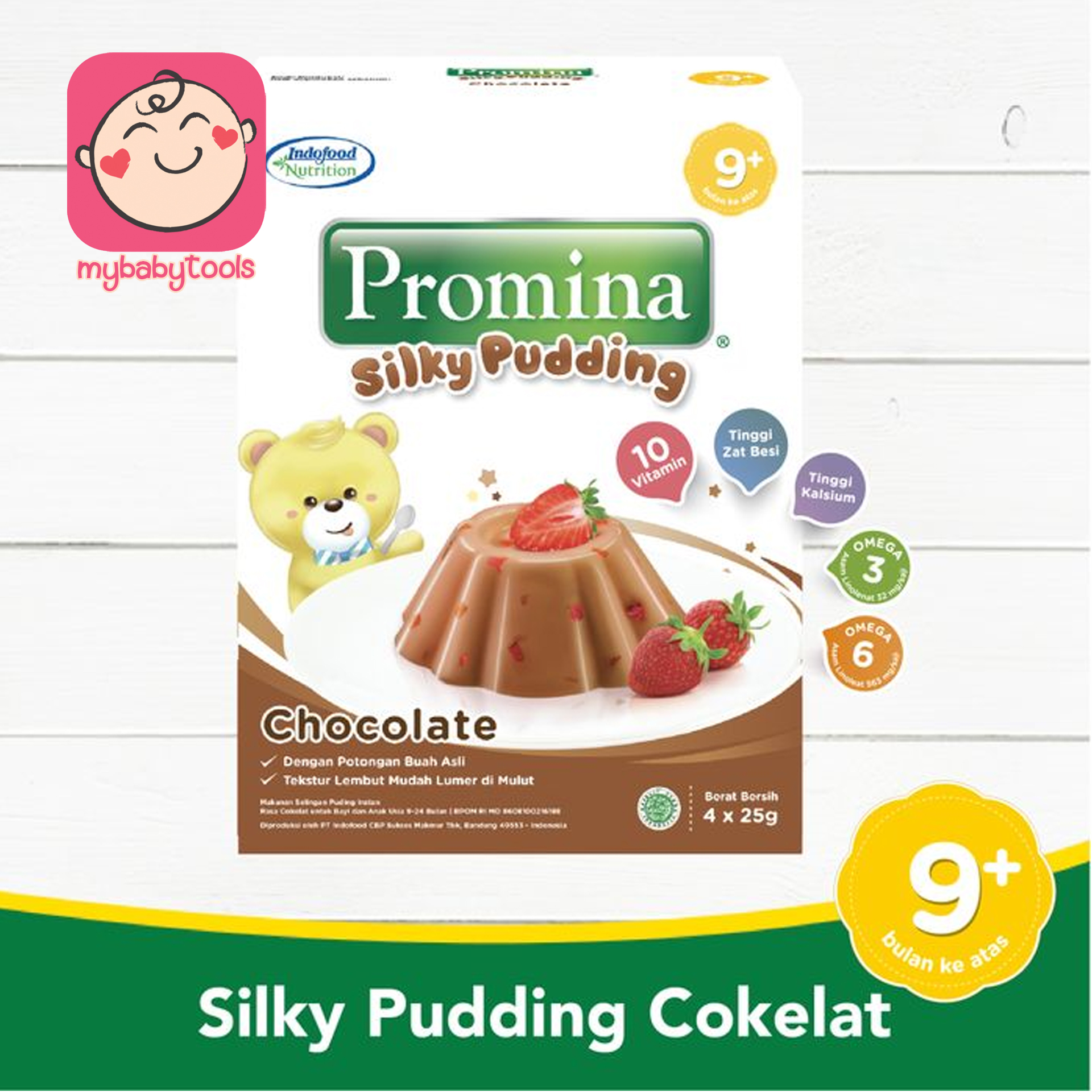 PROMINA SILKY PUDDING STRAWBERRY COKELAT BOX 100GR SILKY PUDING 9 ...