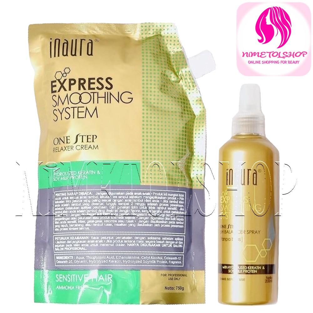 INAURA One Step Express Smoothing System 750gr Mini Obat Pelurus Rambut ...