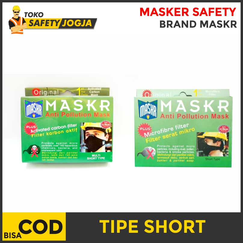 Original Masker MicroFiber dan Karbon Aktif MASKR ukuran Pendek / SHORT ...