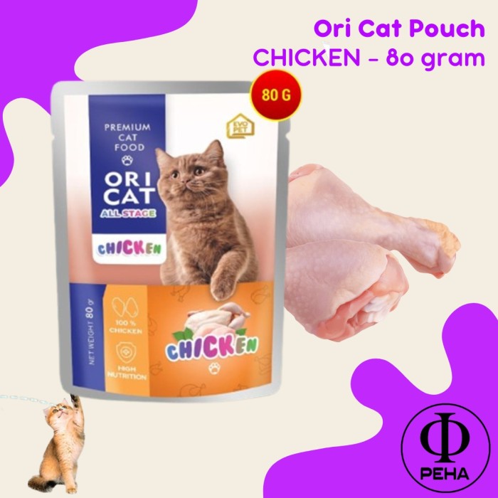 Ori Cat Pouch Sachet 80 gr Wet Food Cat Makanan Kucing Basah OriCat ...